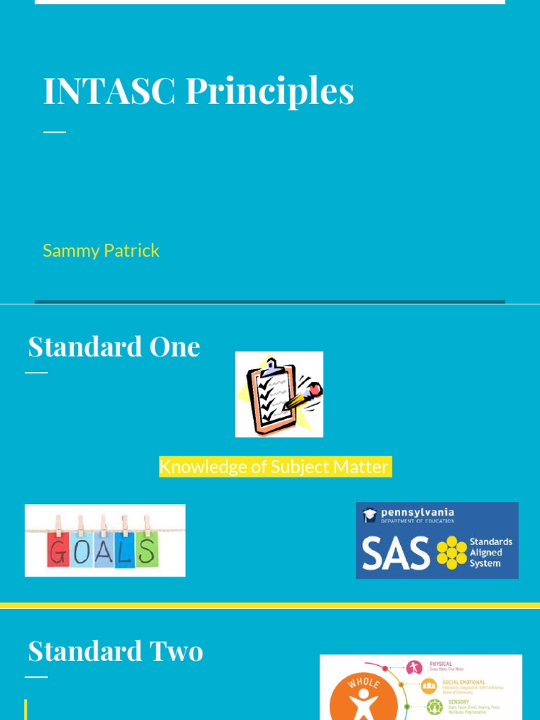 Intasc Principles 2 | PDF
