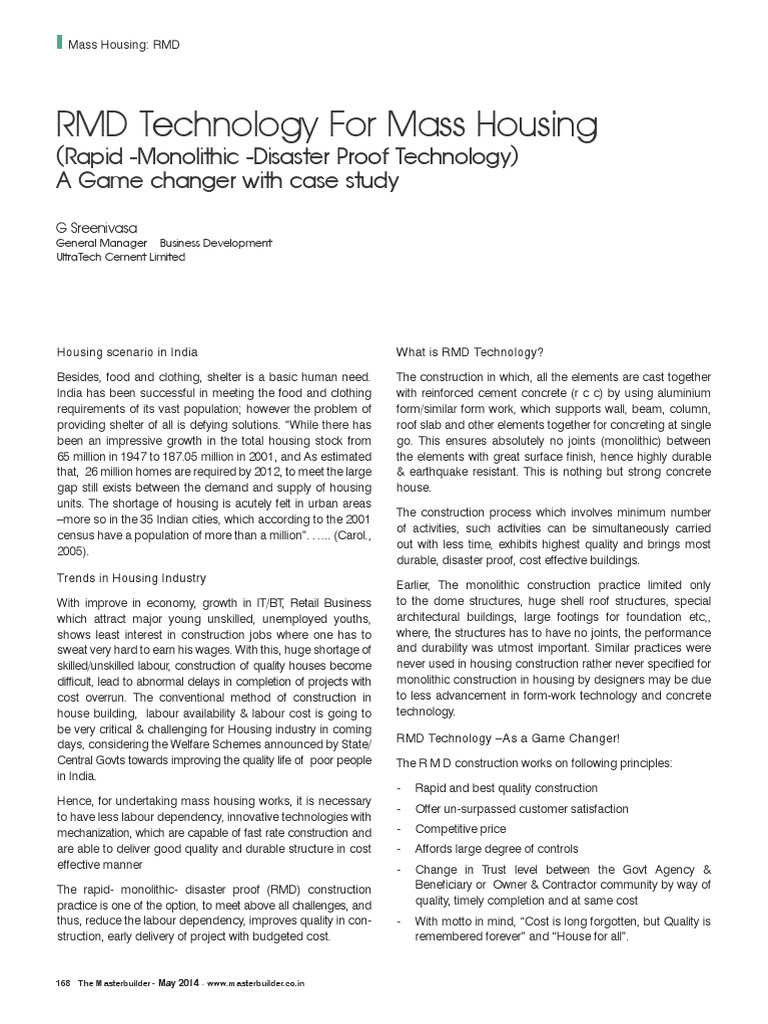 RMD Housing | PDF | Concrete | Architectural Design
