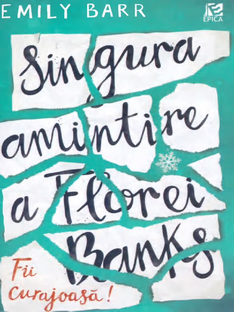 Emily Barr Singura Amintire A Florei Banks | PDF