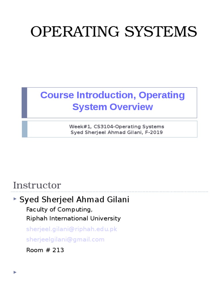 Os - Lecture - Complete (w1+2) | PDF | Operating System | Computer Data ...