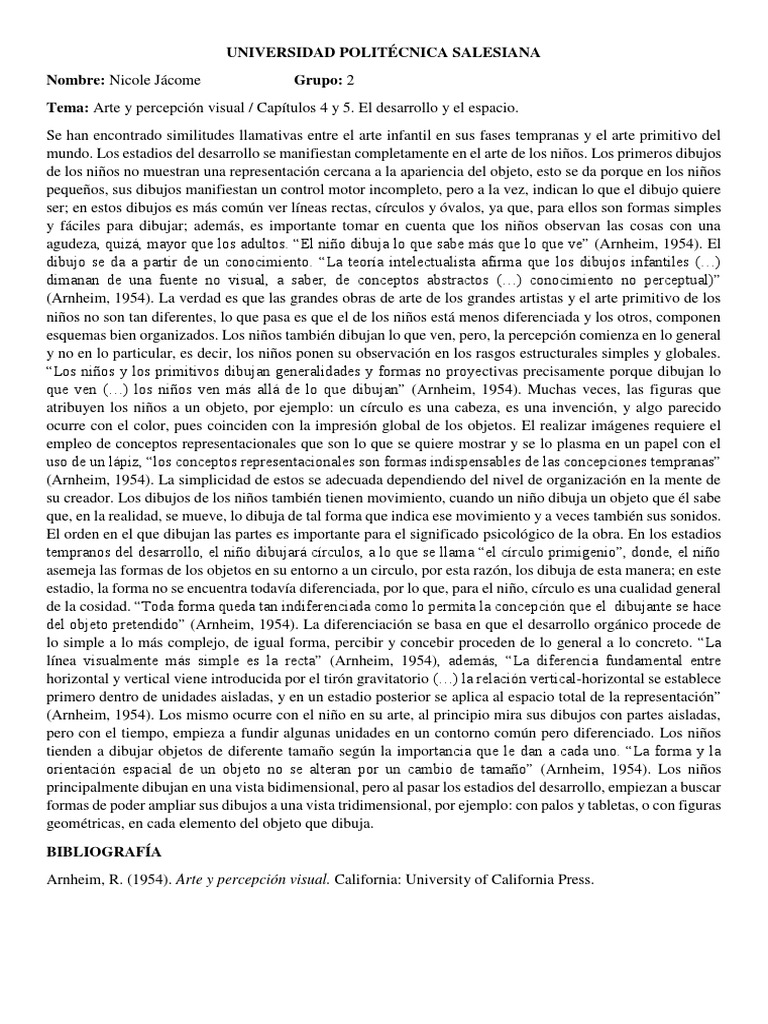 Arte y Percepción Visual | PDF | Dibujo | Percepción