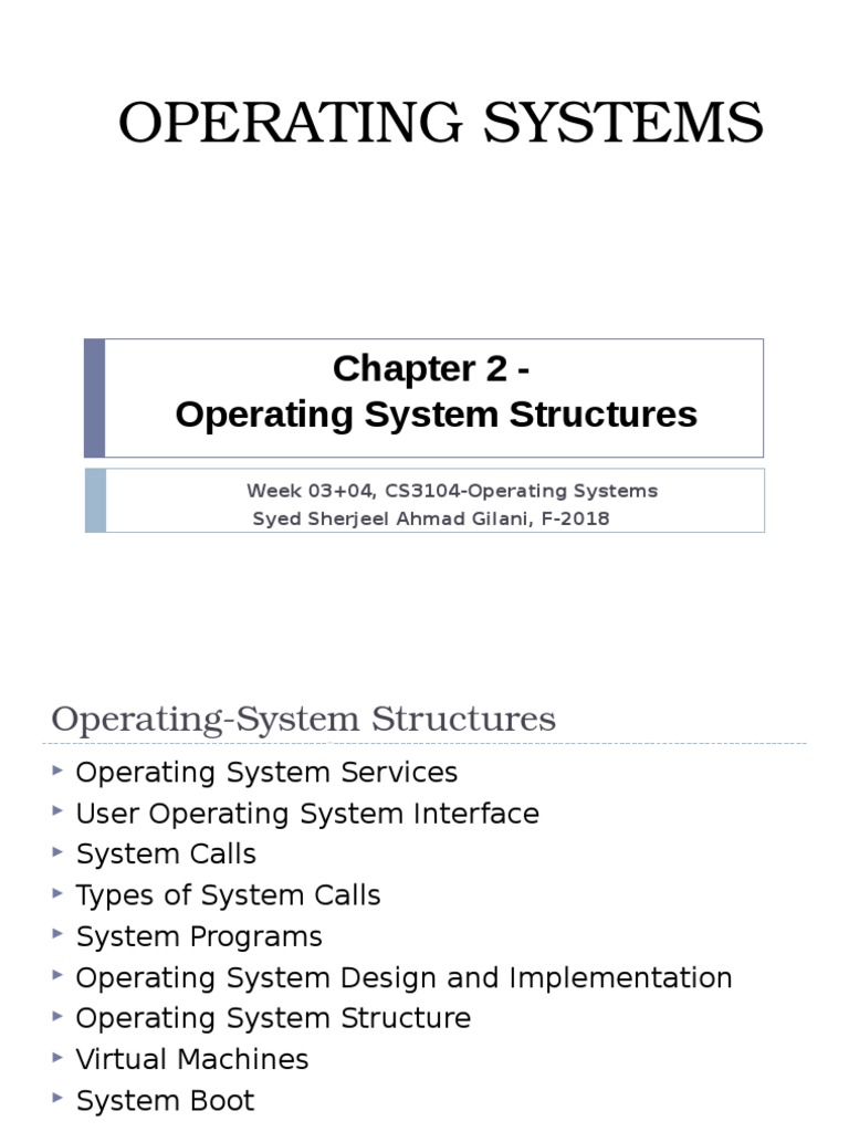 Operating Systems: Chapter 2 - Operating System Structures | PDF | Virtual Machine | Operating ...