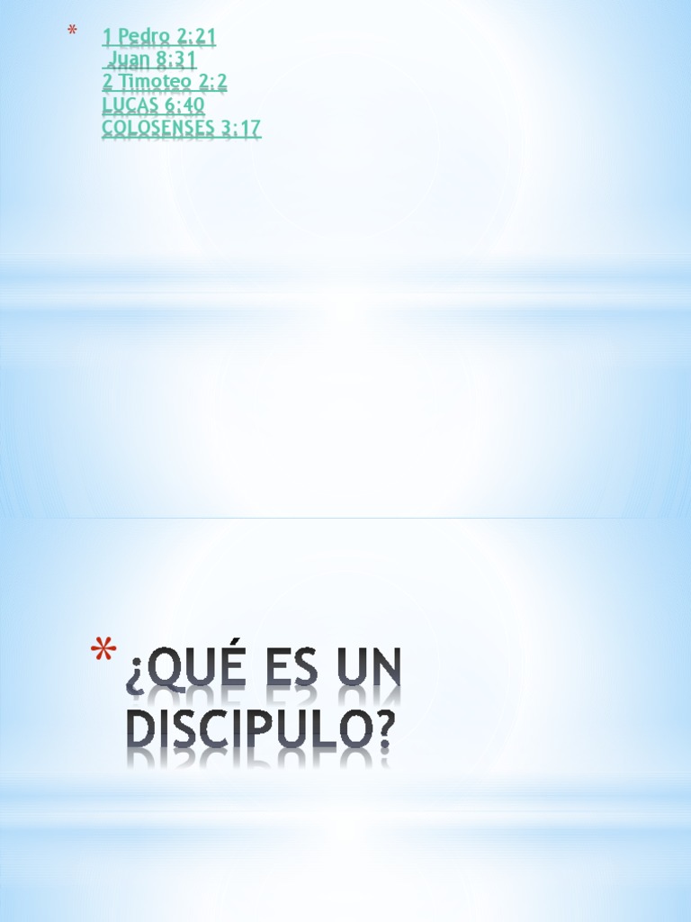 ¿Que Es Un Discipulo? | PDF | Jesús | Cristo (título)