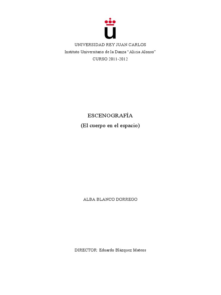 Cuerpo y espacio en la escenografía teatral | PDF | Teatro ...