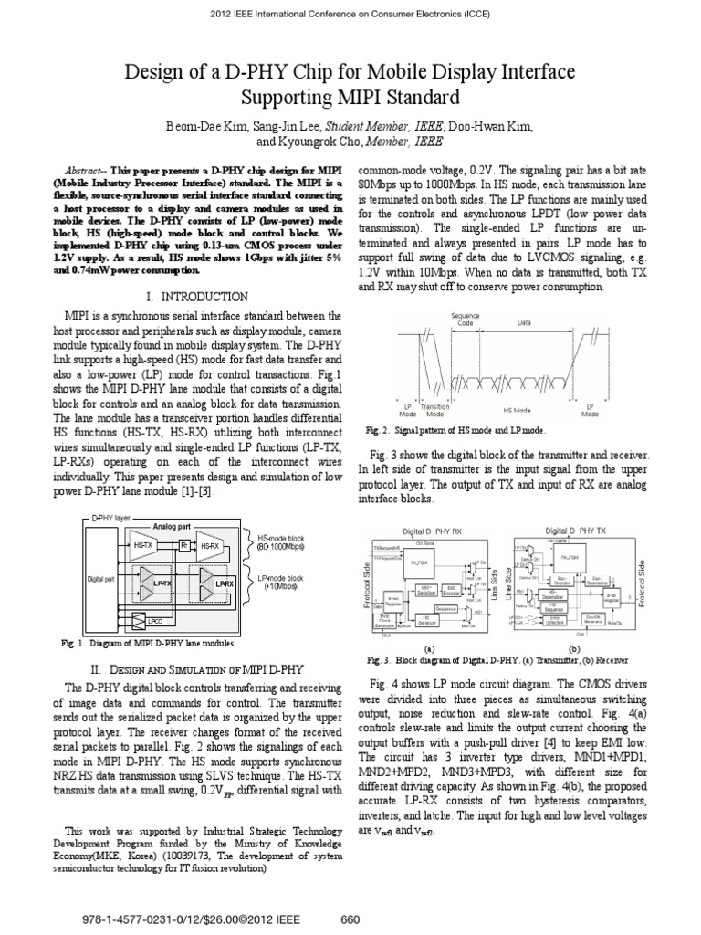 (2012) Design of D-PHY Chip For Mobile Display Interface Supporting ...