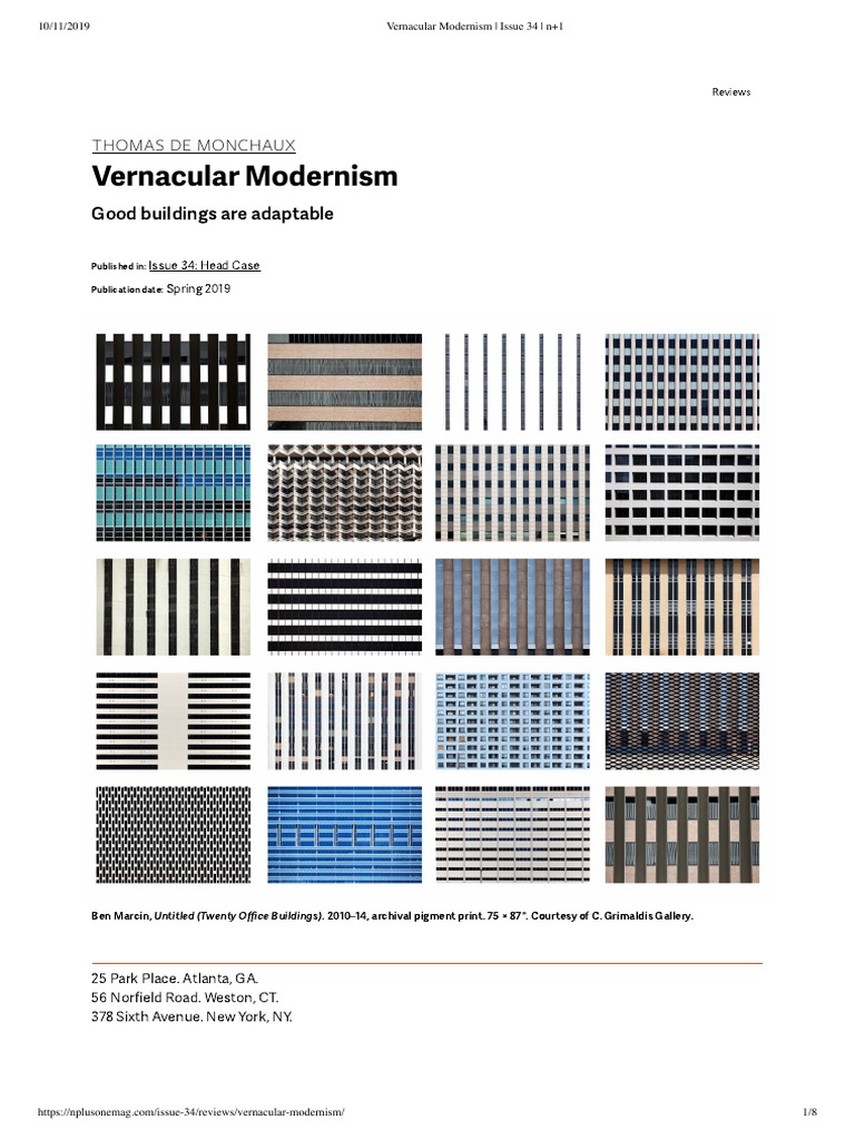 Vernacular Modernism - Issue 34 - n+1 | PDF | Modernism | Ecology