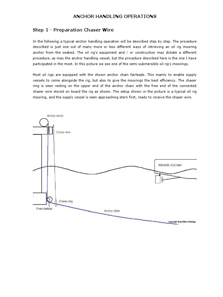 Anchor Handling Operations Guide | PDF | Anchor | Watercraft