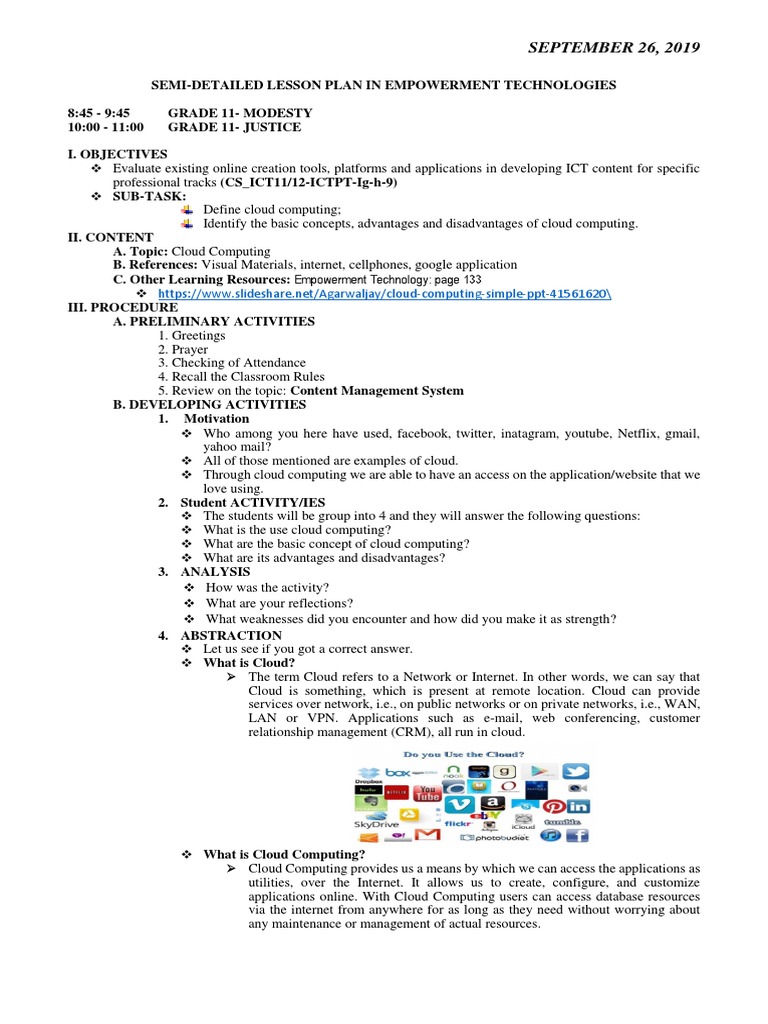 Empowerment Technologies 10 | PDF | Software As A Service | Cloud Computing