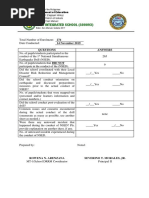 NSED Evaluation Form: Responses Yes No | PDF | Emergency Evacuation | Disasters