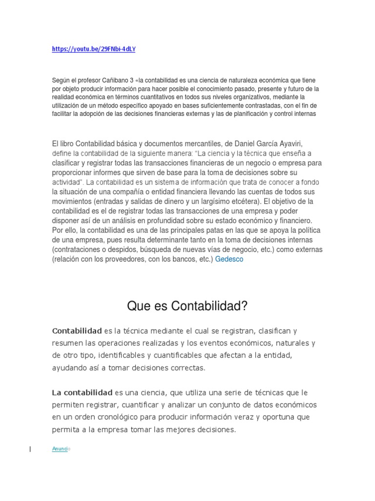 Concepto Contabilidad | PDF | Contabilidad | Business