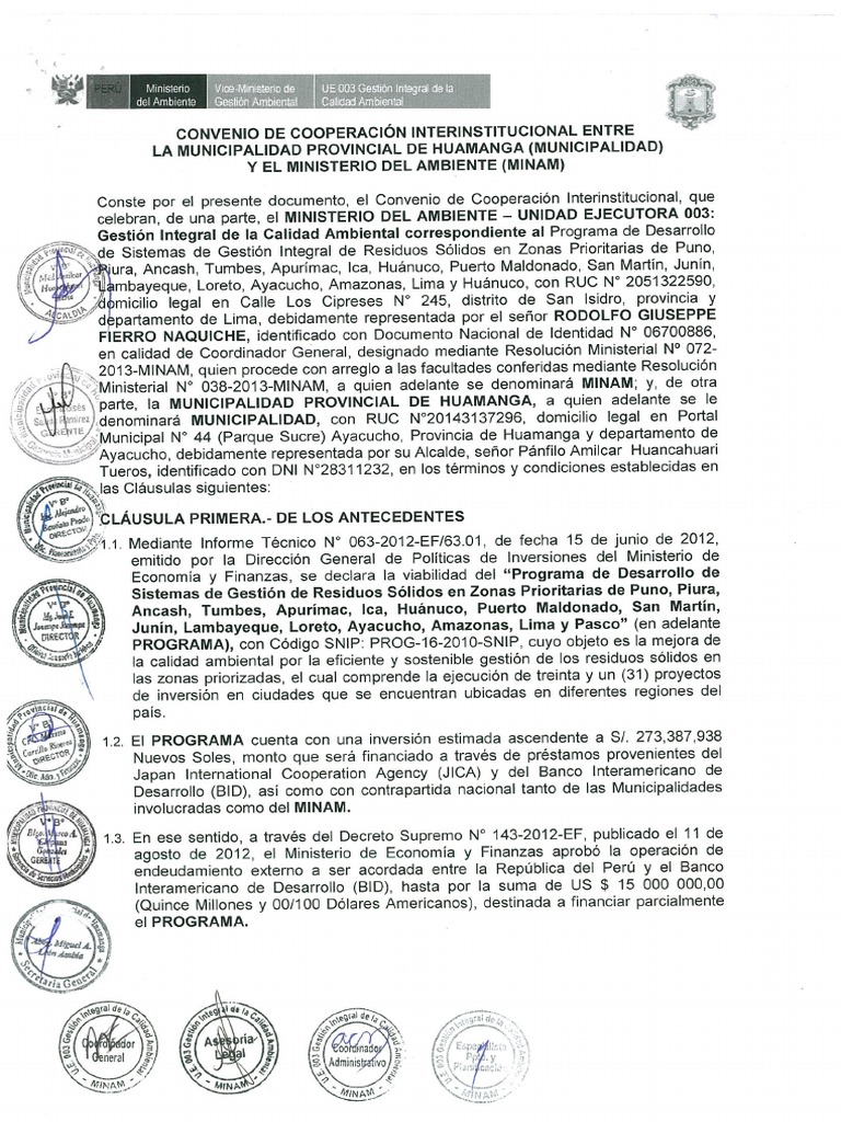 Convenio de Cooperación Interinstitucional | PDF