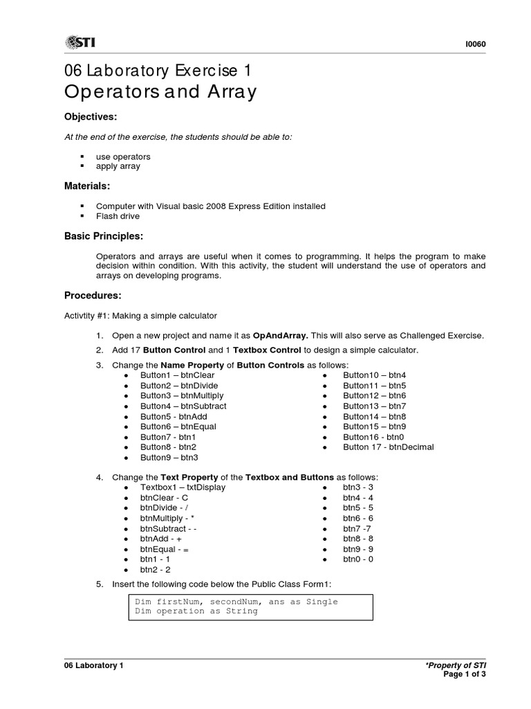 06 Laboratory Exercise 1 | PDF | Data Type | Variable (Computer Science)