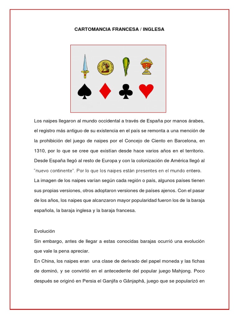 Como Leer La Baraja Francesa