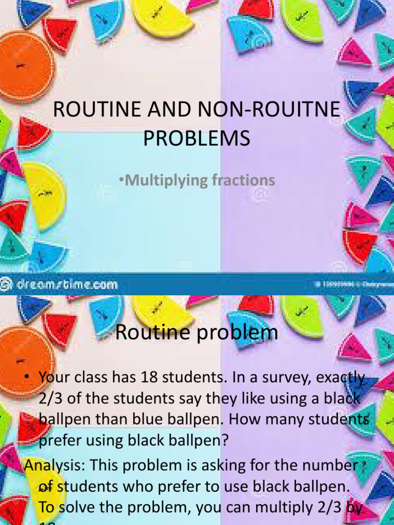 Routine and Non-Rouitne Problems: - Multiplying Fractions | PDF