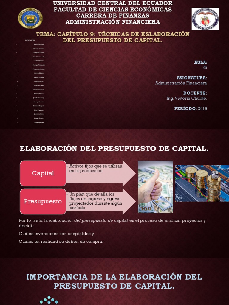 Elaboración del presupuesto de capital | PDF | Valor presente neto | Tasa interna de retorno