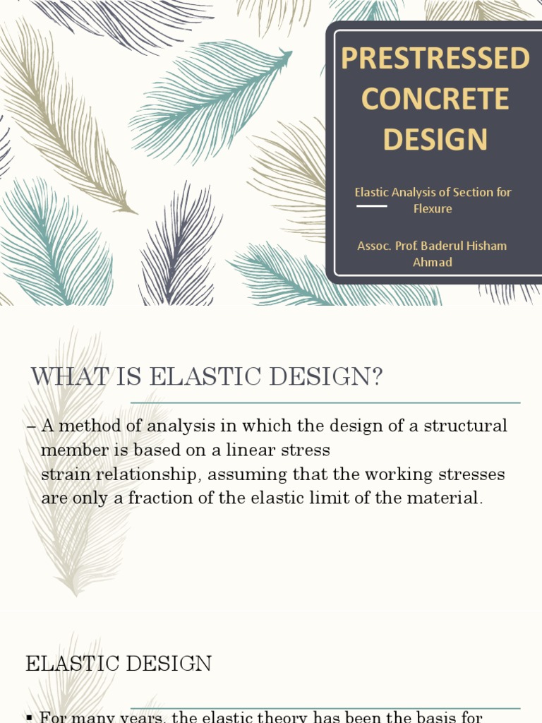 Prestressed Concrete Design: Elastic Analysis of Section For Flexure ...