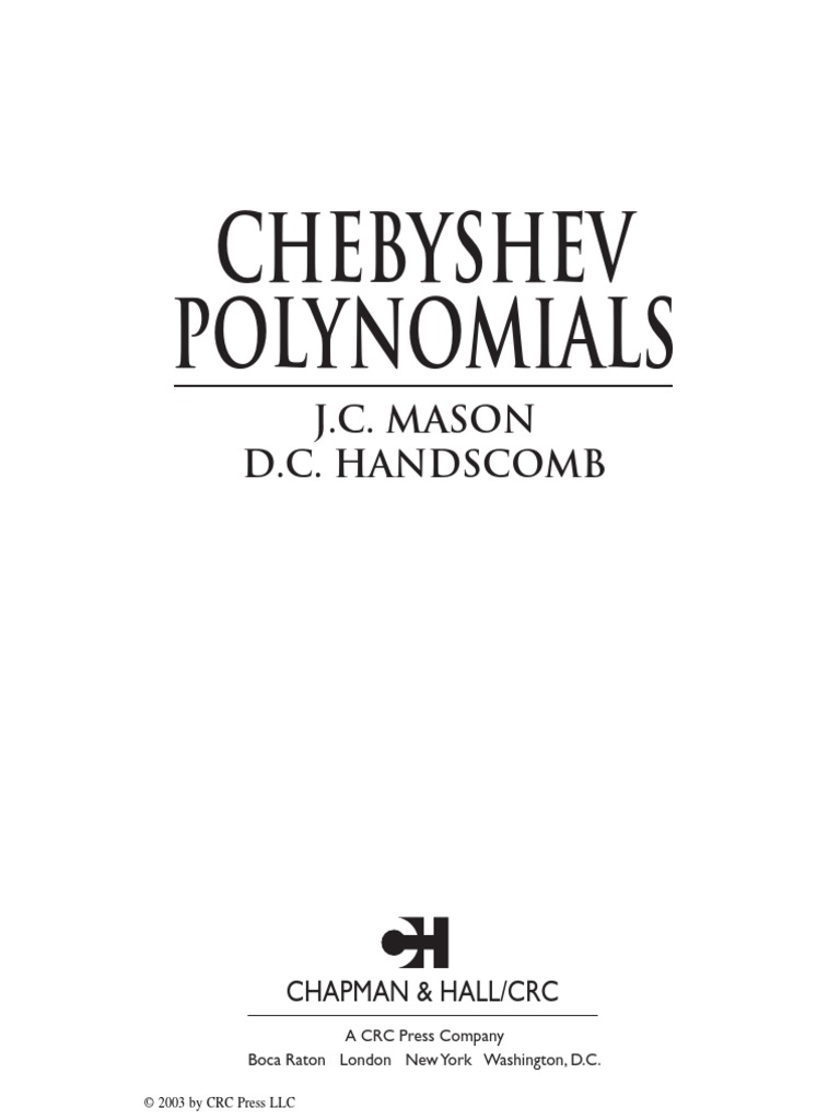 CHEBYSHEV POLYNOMIALS - Manson | PDF | Interpolation | Trigonometric ...
