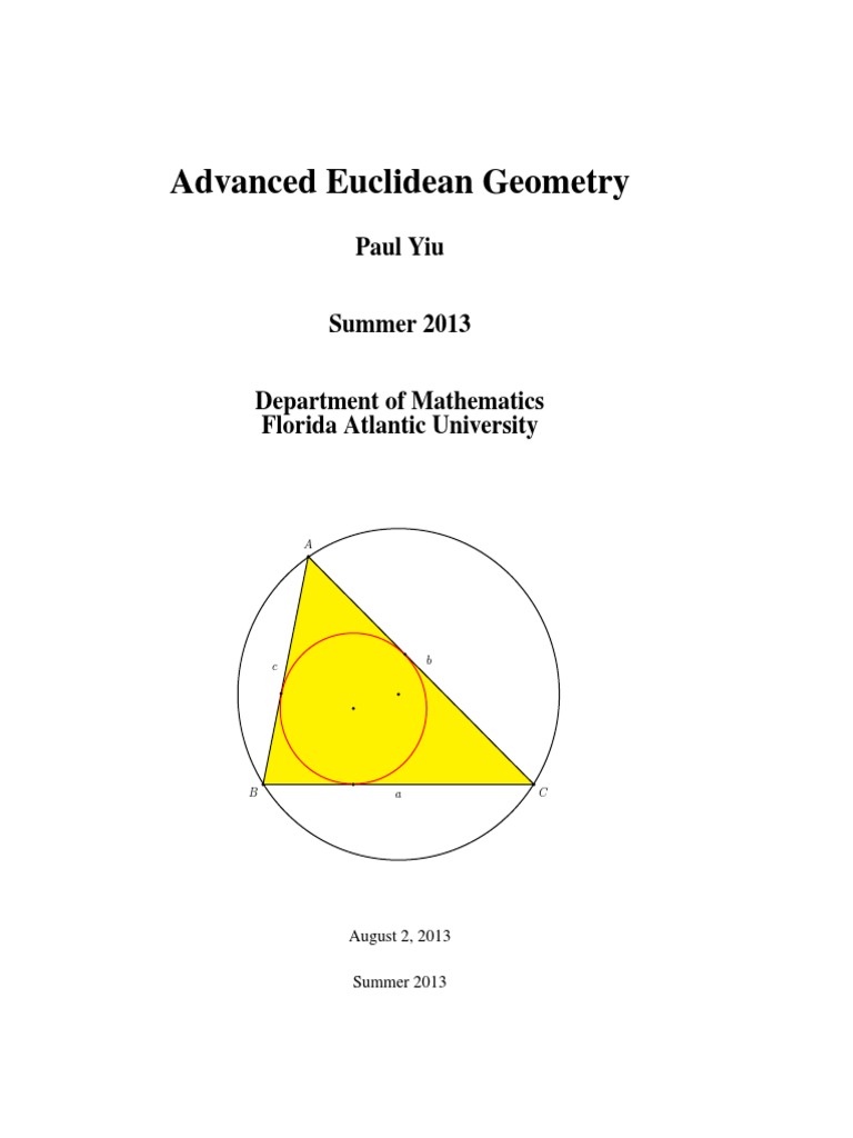 Advanced Euclidean Geometry | PDF | Triangle | Circle