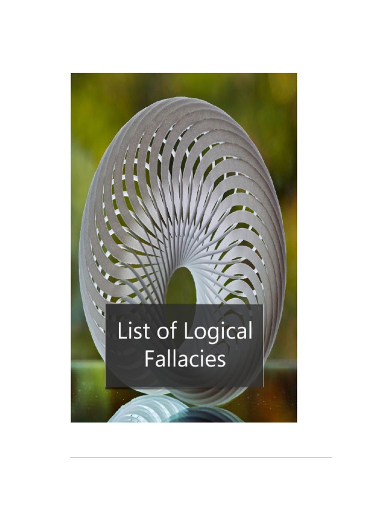 Fallacies List | PDF | Fallacy | Argument