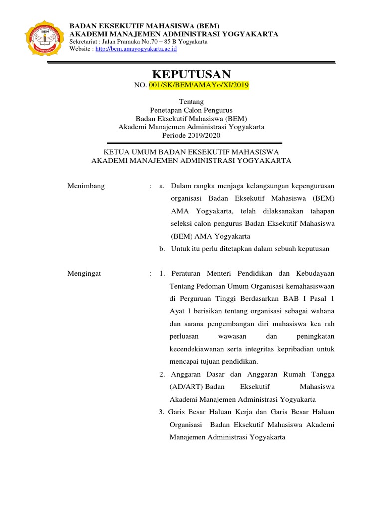 Surat Keputusan | PDF