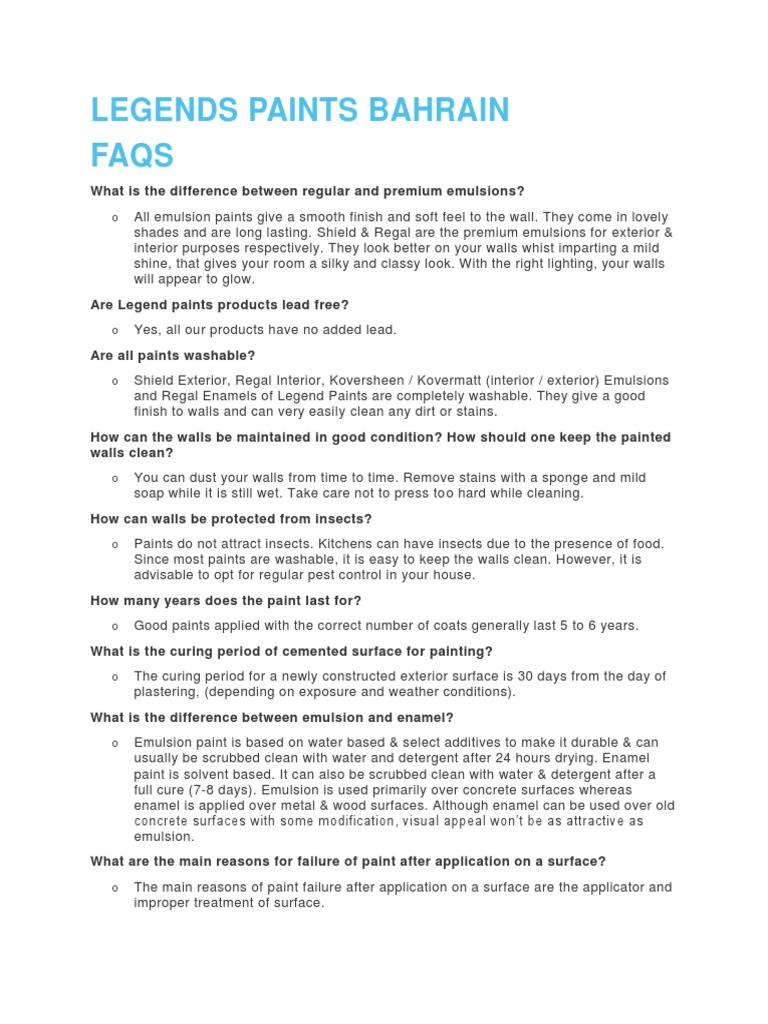 Legends Paints Bahrain | PDF | Paint | Building Engineering