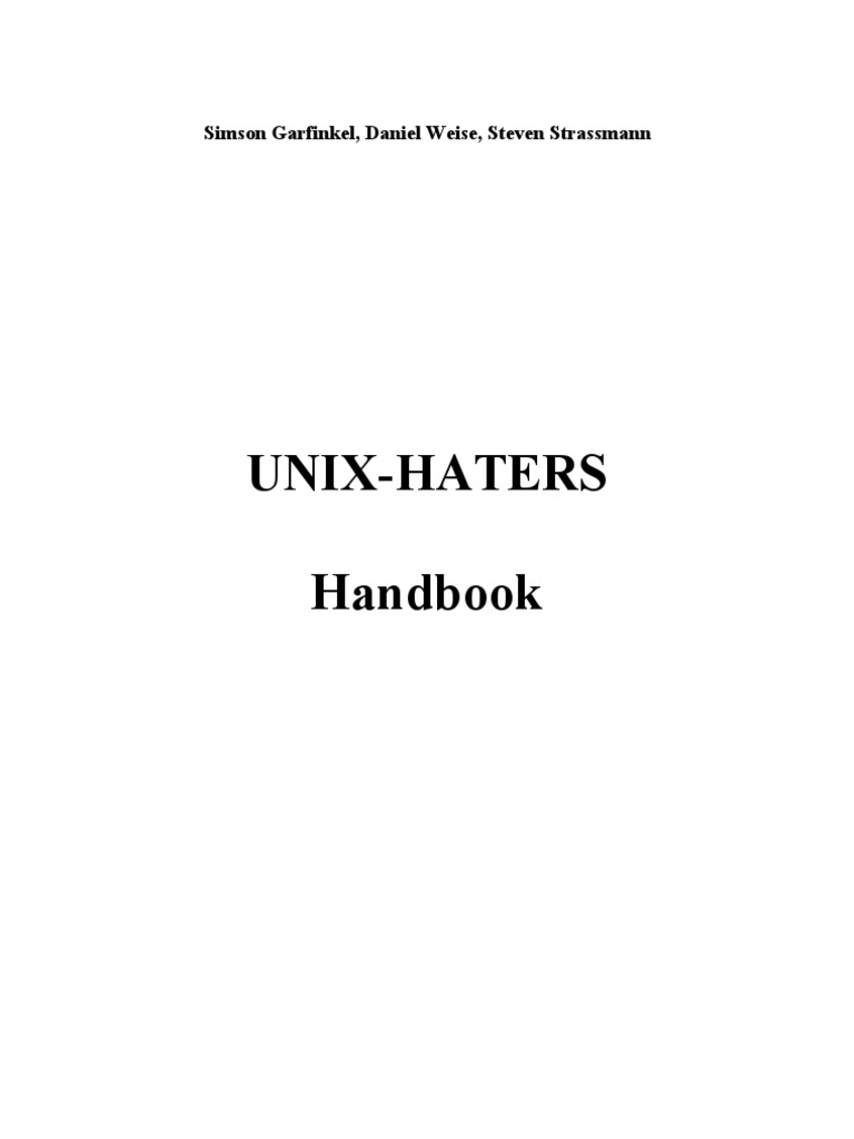 Unix Haters Handbook | PDF