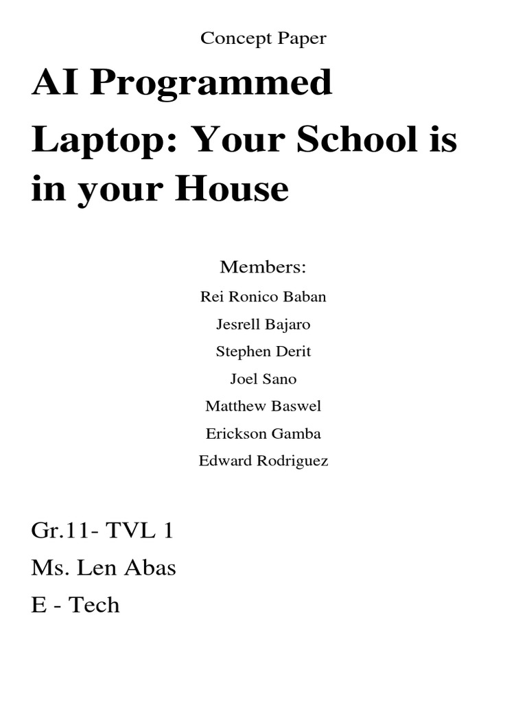 Concept Paper ICT | PDF | Educational Technology | Artificial Intelligence