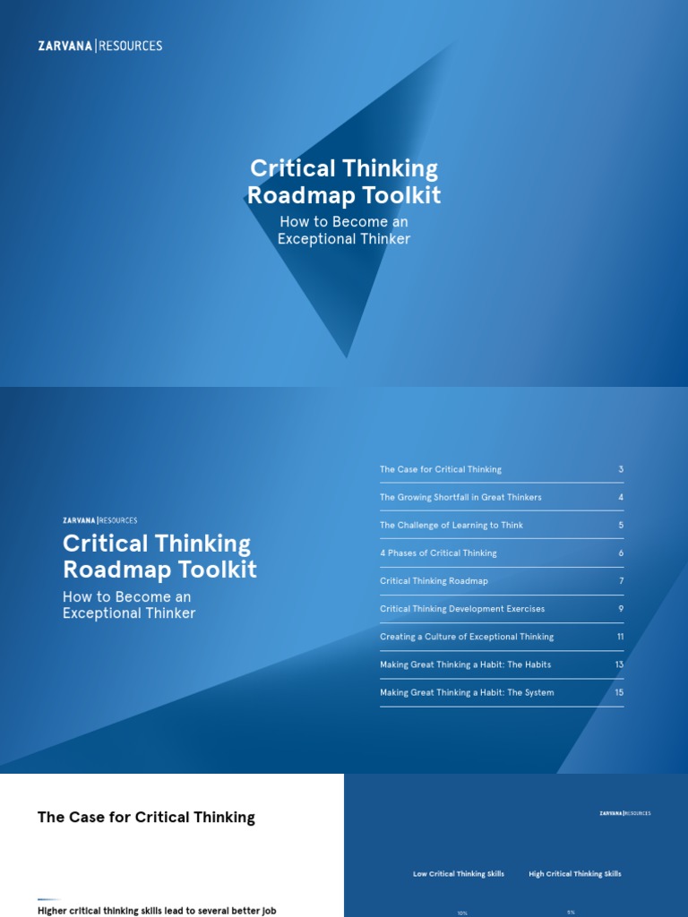 Zarvana Critical Thinking Roadmap Toolkit | PDF | Critical Thinking ...