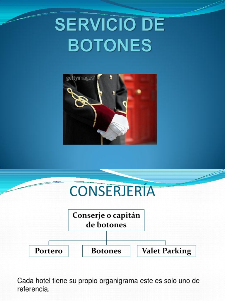 Funciones del botones en un hotel | PDF | Hotel | Hotel y alojamiento