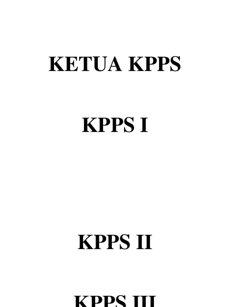 Papan Nama KPPS | PDF