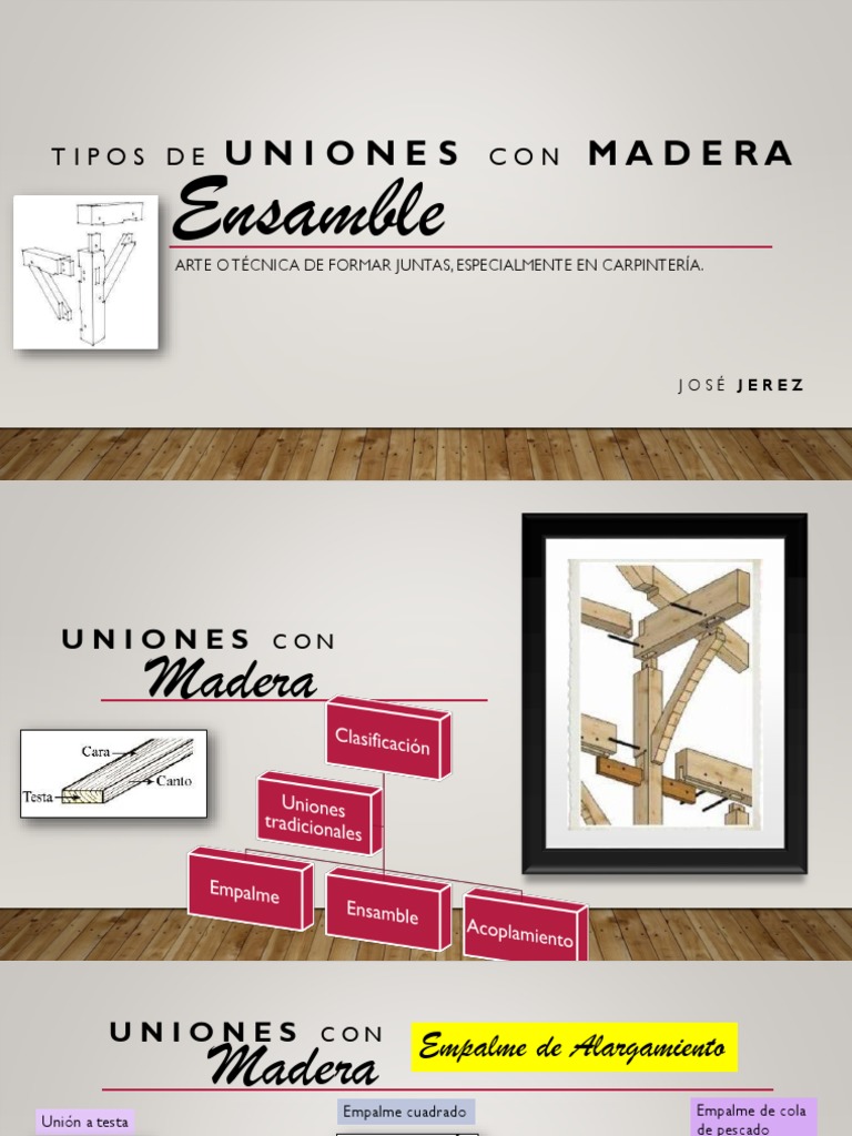 Tipos de Uniones en Carpintería | PDF | Carpintería | Madera