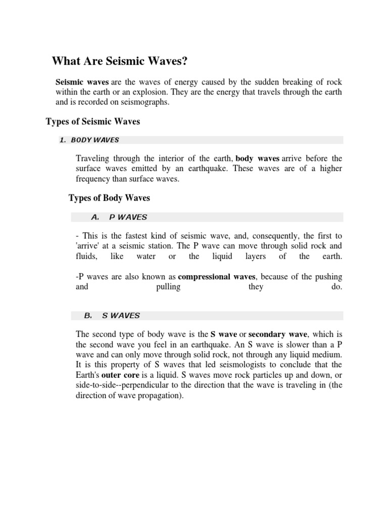 What Are Seismic Waves? | PDF | Earthquakes | Waves