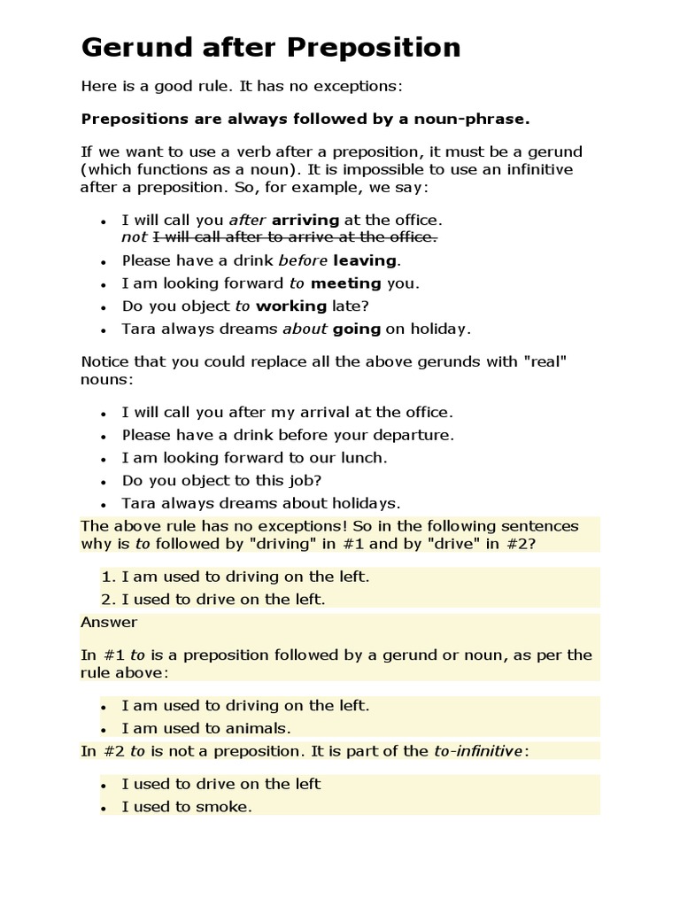 Gerund After Preposition1 | PDF | Preposition And Postposition ...