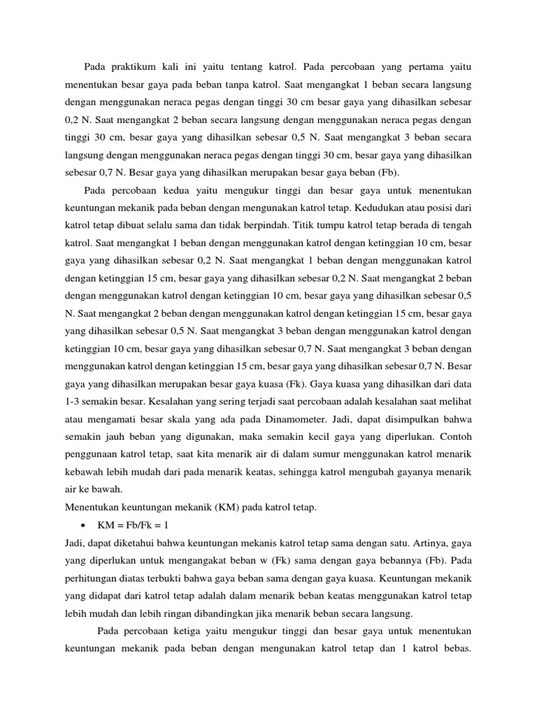 Analisis Katrol | PDF