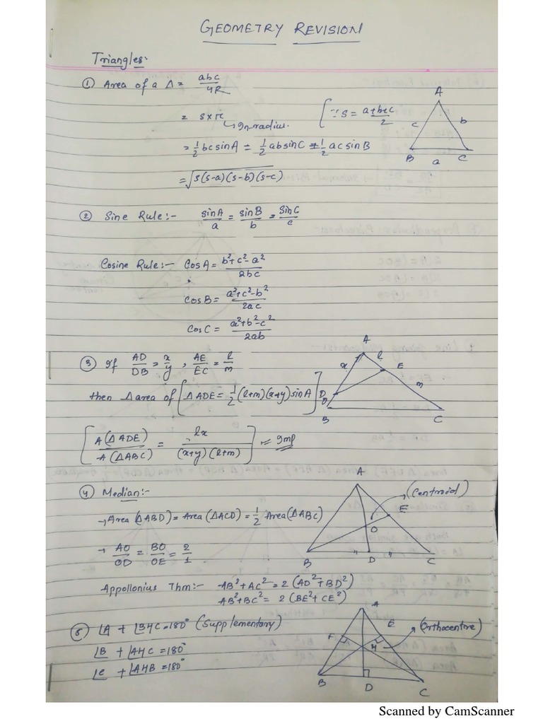 Geometry Revision | PDF