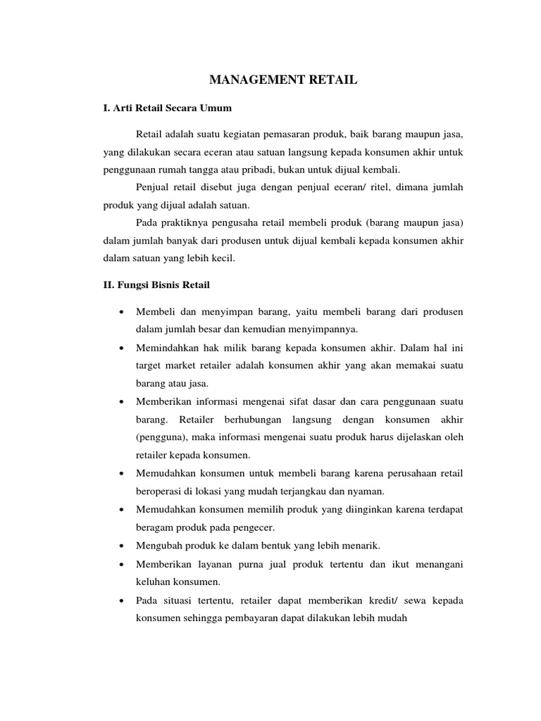 Manajemen Retail Pdf
