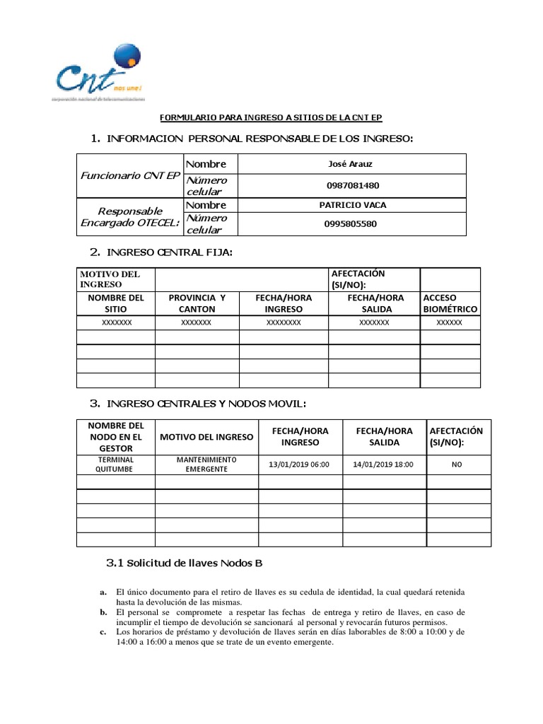 Formulario Ingreso CNT | PDF | Agitación