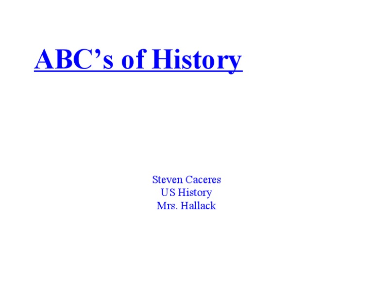 ABC's of US History Explained | PDF | Social Science