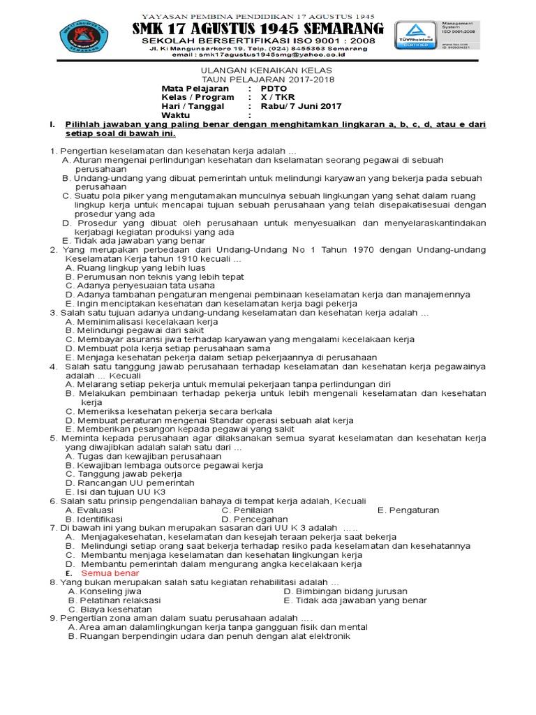 Soal Uas Genap PDTO | PDF