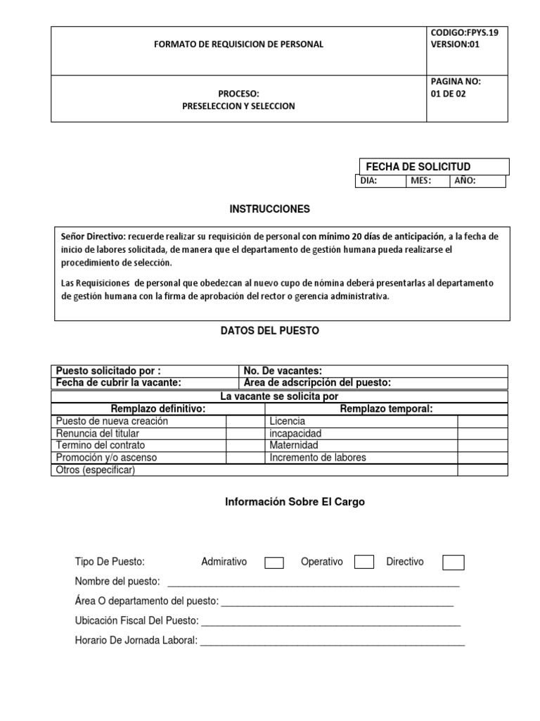 Formato de Requisicion | PDF | Business