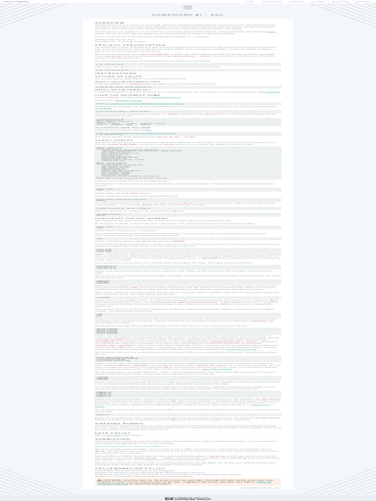 Homework #1 - SQL - CMU 15-445 - 645 - Intro To Database Systems (Fall 2017) | PDF | Fraction ...