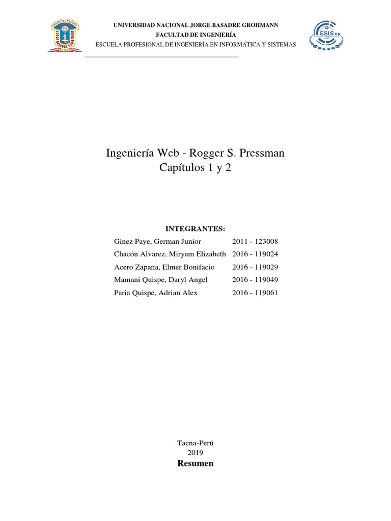 Ingeniería Web - Rogger S. Pressman Capítulos 1 y 2 | PDF | Aplicación ...