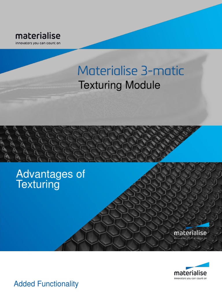Materialise 3-Matic Texturing | PDF | Texture Mapping | 3 D Computer ...