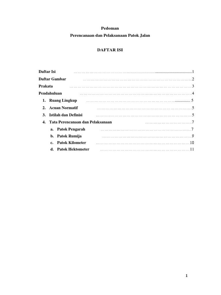 Pedoman Patok Jalan Fix | PDF