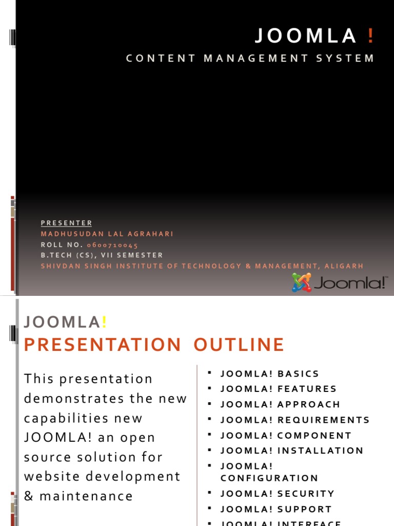 Joomla Content Management System Pdf World Wide Web Internet And Web