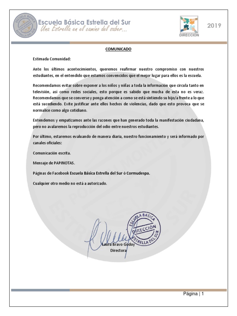 Comunicación Apoderados PDF | PDF