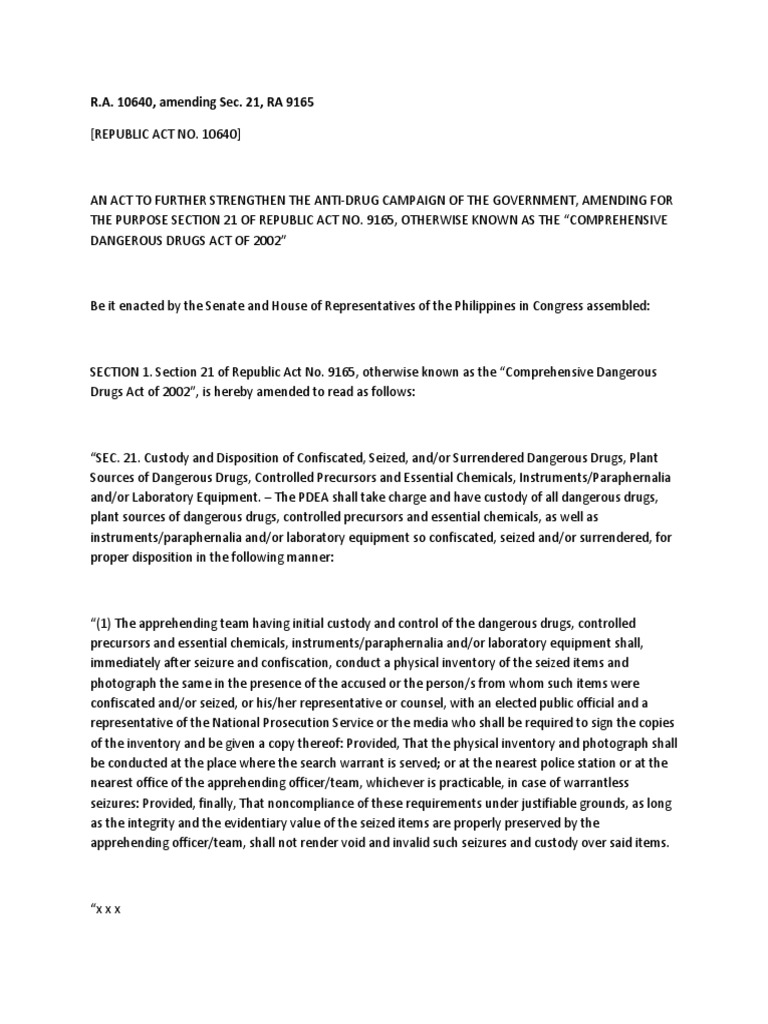 Anti-Drug Law Amendments | PDF | Search Warrant | Constitutional Law