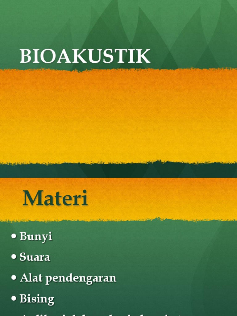 Materi 5 - Bioakustik | PDF