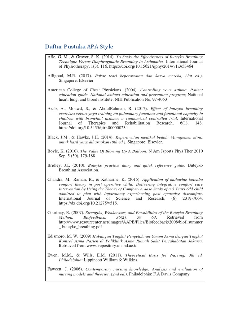 Daftar Pustaka APA Style | PDF | Evidence Based Medicine | Evidence ...