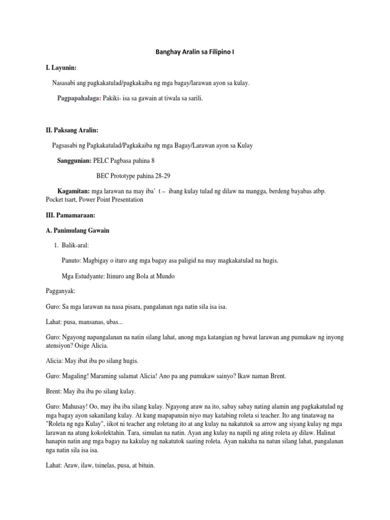 Filipino Class Note | PDF